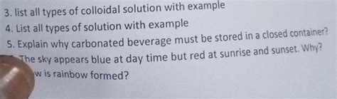 List All Types Of Colloidal Solution With Example List All Types Of Solut