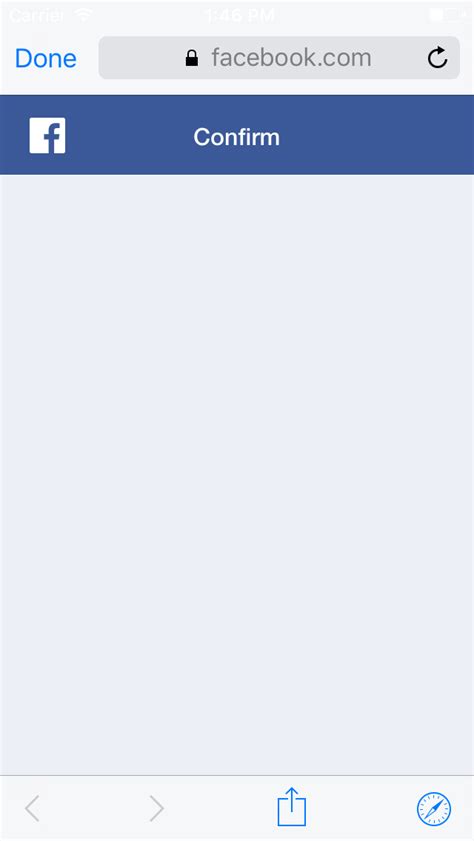 Swift Facebook Login Ios Sdk Stuck At Confirm Stack Overflow
