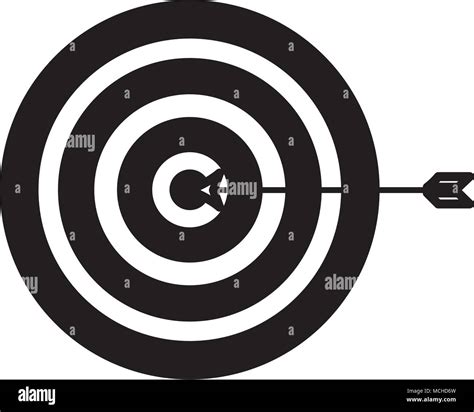 line dart board target sucess with arrow vector illustration stock