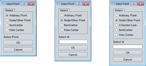 select point dialog — openform user guide