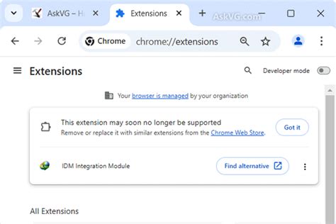 Disable Or Remove Unsupported Extension Warning Message In Chrome Askvg
