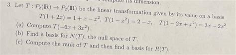 Solved Let T P R P R Be The Linear Transformation Chegg Com