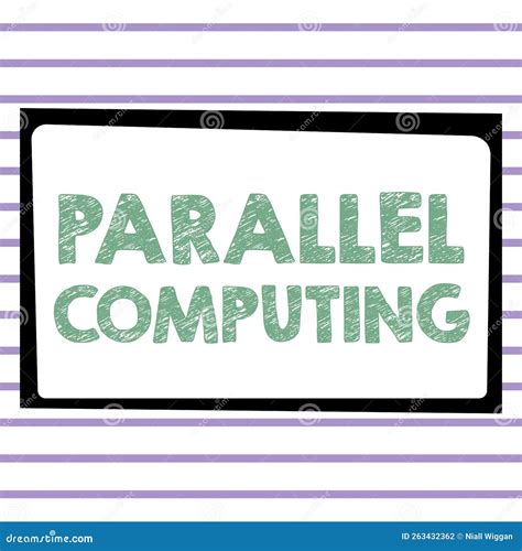 Handwriting Text Parallel Computing Concept Meaning Simultaneous Calculation By Means Of