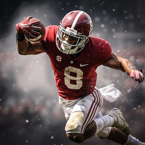 Crimson Tide Takedown Alabama Football Player In Action Premium Ai