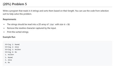 solved write a program that reads in 4 strings and sorts
