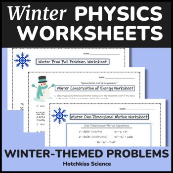 Physics Winter Worksheets Bundle By Hotchkiss Science TpT