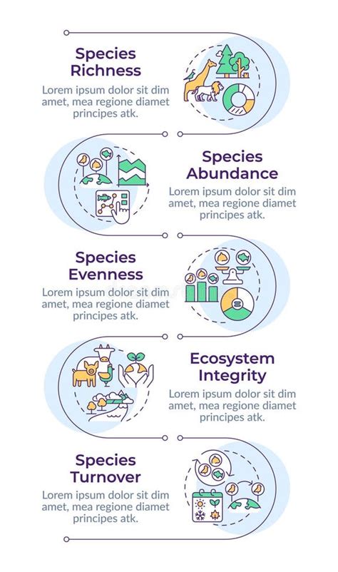 Biodiversity Measurement Infographic Vertical Sequence Stock Vector