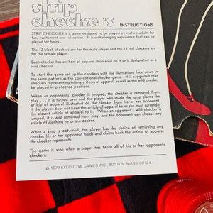 Strip Checkers X Rated King Size Checkers High Pile Playing Etsy