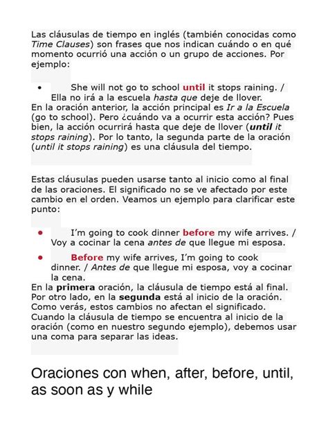 Time Clauses Pdf