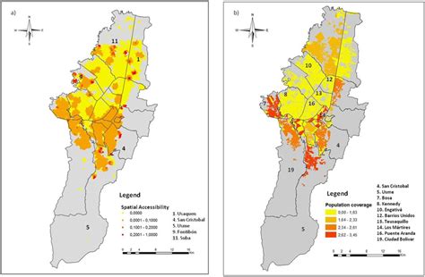 Comparison Between The Spatial Accessibility Using The Model Developed