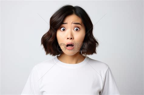 女人脸上惊讶的表情高清图片下载 正版图片600614877 摄图网