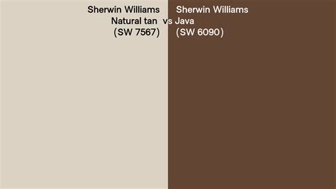 sherwin williams natural tan vs java side by side comparison