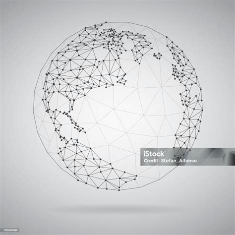 낮은 다각형 지구 그림입니다 행성 어두운 파란색 배경에 선으로 만든 지구본에 대한 스톡 벡터 아트 및 기타 이미지 지구본 와이어 프레임 모델 행성 Istock