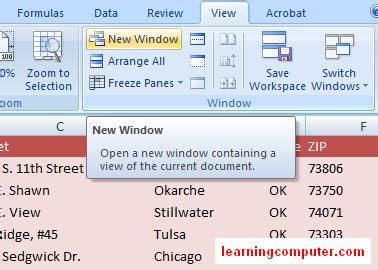 Microsoft Tutorial Excel View Tab