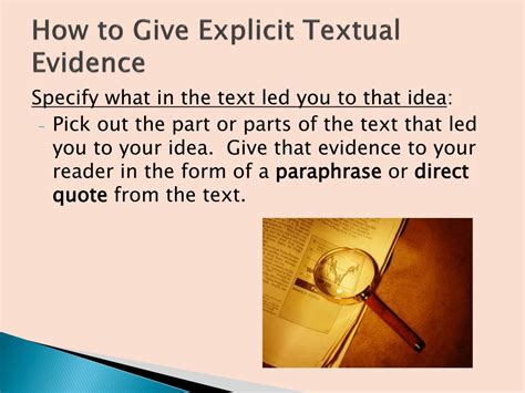 PPT Citing Textual Evidence PowerPoint Presentation Free Download ID 2495032