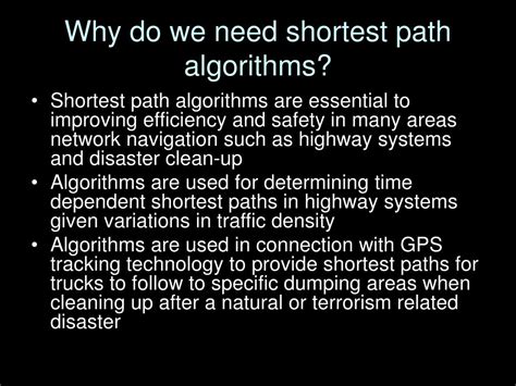 Ppt Applications Of Gps To Shortest Path Algorithms And Automatic