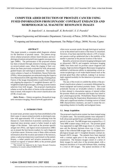 Pdf Computer Aided Detection Of Prostate Cancer Using Fused