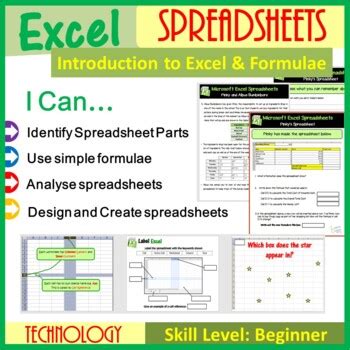 Excel Spreadsheet activities (Introduction to Spreadsheets & Calculations)