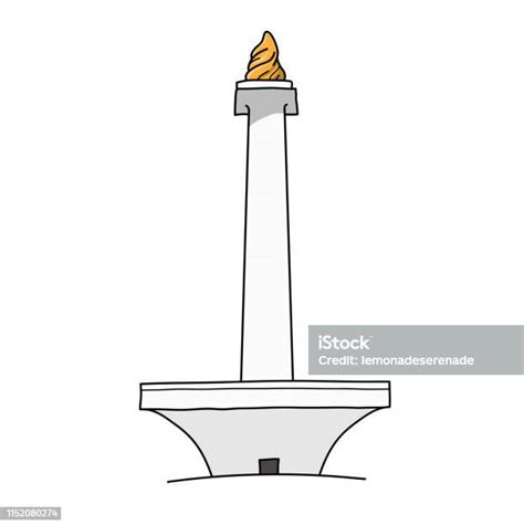 벡터 일러스트 레이 션의 중앙 자카르타에 있는 인도네시아의 국가 기념물 0명에 대한 스톡 벡터 아트 및 기타 이미지 0명 건축물 관광 Istock