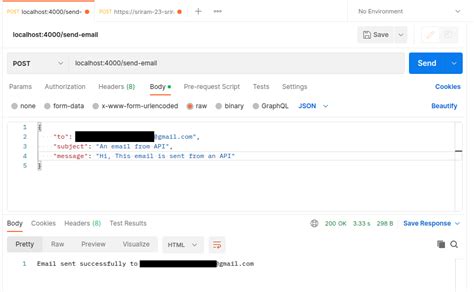 how to send emails with api