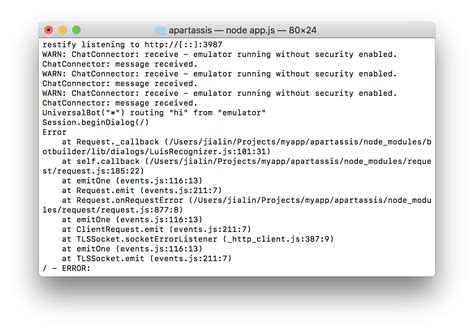 Nodejs Microsoft Bot Framework Luisrecognizer Error While Trying To