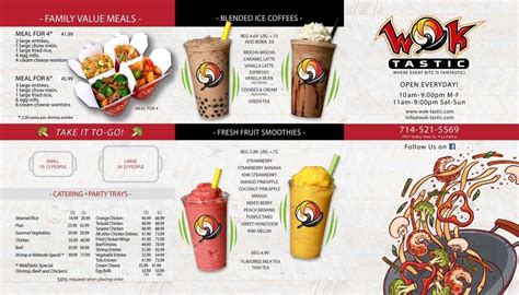 Woktastic Menu In La Palma California Usa