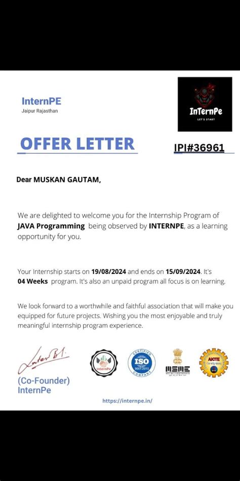 Muskan Gautam On Linkedin Internship Learninganddevelopment