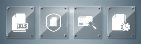 set document with clock search concept with folder document