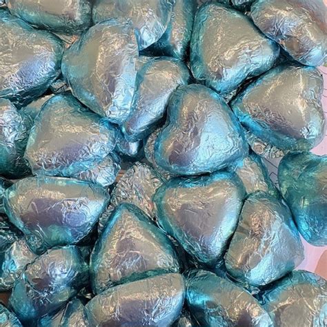 Milk Chocolate Hearts 25kg Light Blue Foil Australian Made With