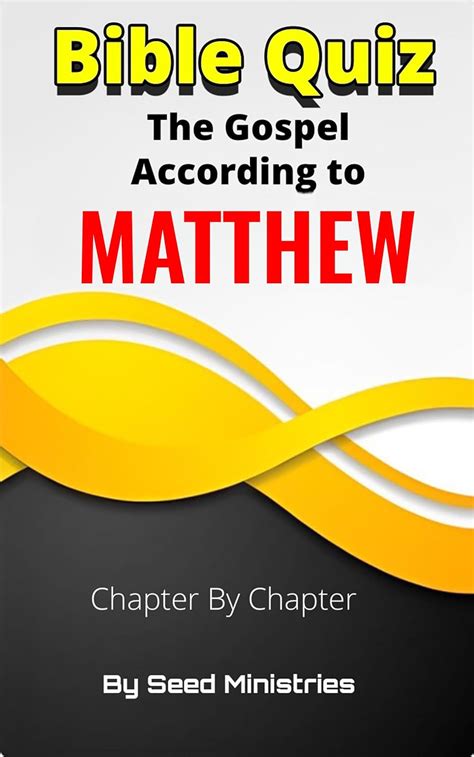 Bible Quiz From The Gospel Of Matthew Chapter By Chapter EBook Ministries Seed Amazon In