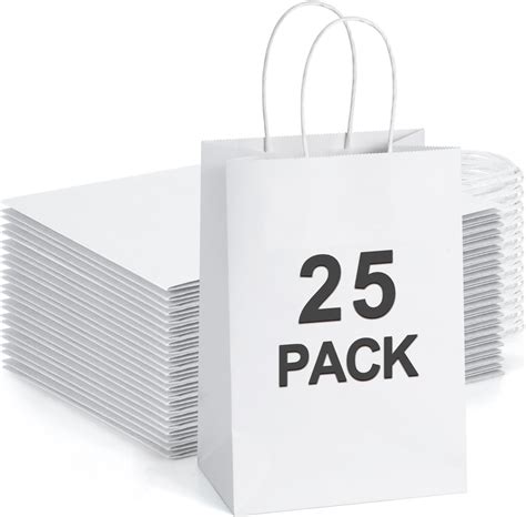 Bagdream Small T Bags 25pcs 525x3x8 Kraft White Paper
