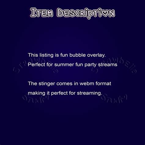 Floating Bubble Overlay Animated Twitch Overlay Realistic Soap Bubbles Party Bubbles Etsy