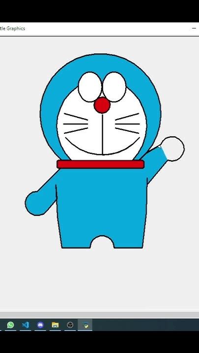 Doraemon Using Turtle In Pythonshorts Python Turtle Coding 100dayschallenge Youtube