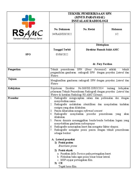 Spo Teknik Pemeriksaan Spn Pdf