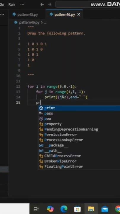 Pattern Program In Python Youtube
