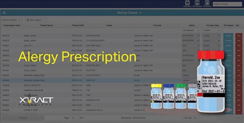 Prescribe Module Xtract Allergy Immunotherapy Software