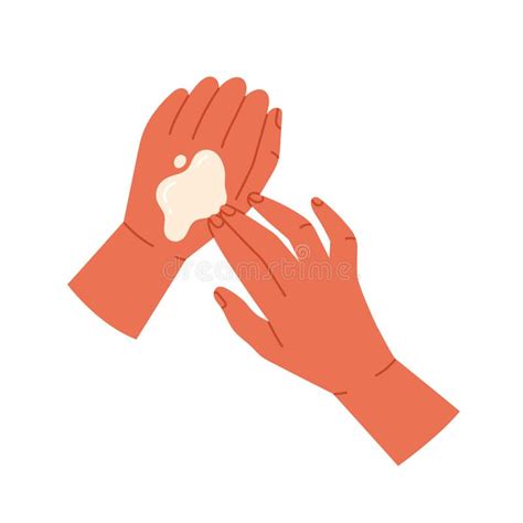 Hands Apply Cream Or Lotion Hands Skincare And Beauty Product Stock