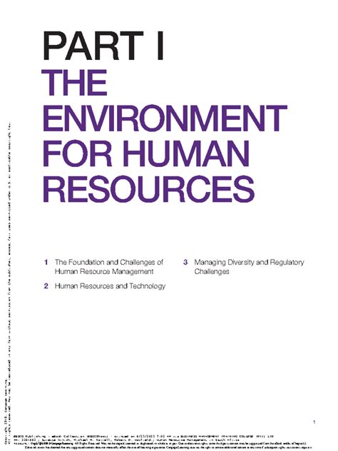 Surette Warnich M 2018 Part Ithe Environment Fo Human Resource Manageme