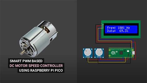smart pwm based dc motor speed controller using raspberry pi pico board