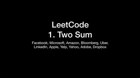 【leetcode习题讲解】 1 Twosum Youtube