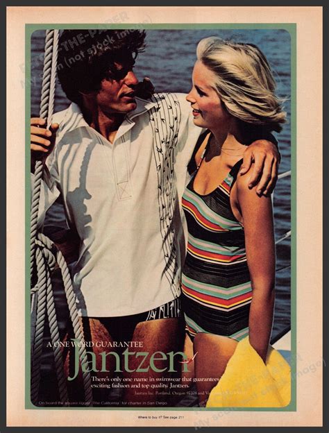 Vintage 1977 Jantzen Swimwear Print Ad Classic 70s Fashion — Fetch