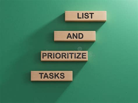 List And Prioritize Tasks Symbol Concept Words List And Prioritize Tasks On Wooden Blocks List
