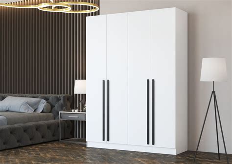 Шкаф распашной ОРИНОКО Шкаф 4 х ств Бостон 1 6 ЛДСП Белый Белый БАЕР 160x50x220 см купить C