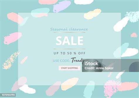 유행 판매 배너 디자인 브러쉬 손으로 그려진된 예술 텍스처 세일에 대한 스톡 벡터 아트 및 기타 이미지 세일 0명 계절 Istock