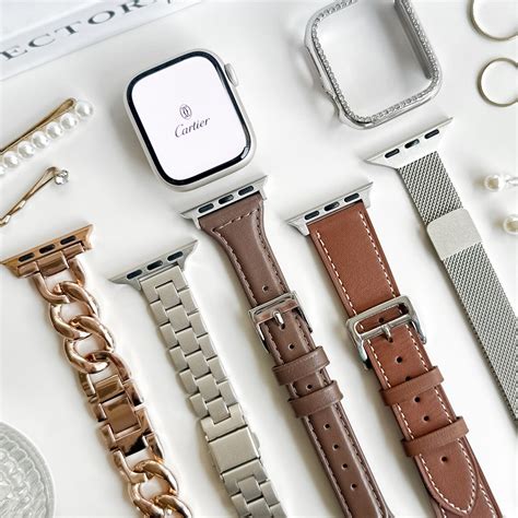 오늘출발💖필름증정 애플워치 스트랩 밀레니즈 체인 슬림 가죽 클래식 메탈 케이스 루프 커플 생일 선물 봄 코디 여행 개강 데이트 대학 팔찌 시계 9 8 7 6 5 Se 2