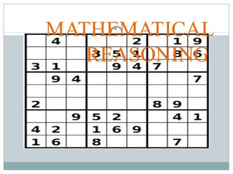 Mathematical Reasoning