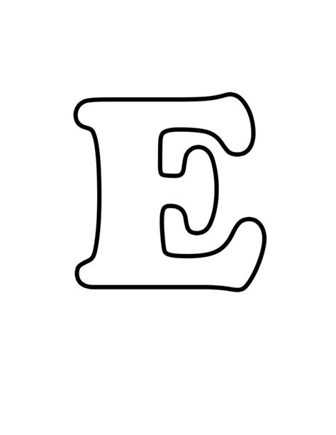 Free Printable Bubble Letter E