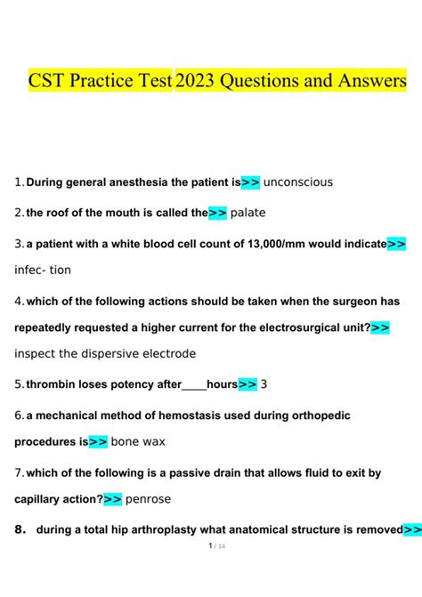 CST Practice Test Questions And Answers Latest Correct Answers Cst Stuvia US