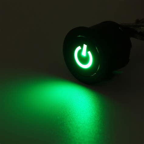 DC 12V 22Mm Auto Car LED Autolock Power Button Plastic Push Button On Light Switch Car Led