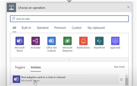 Using Microsoft Adaptive Cards